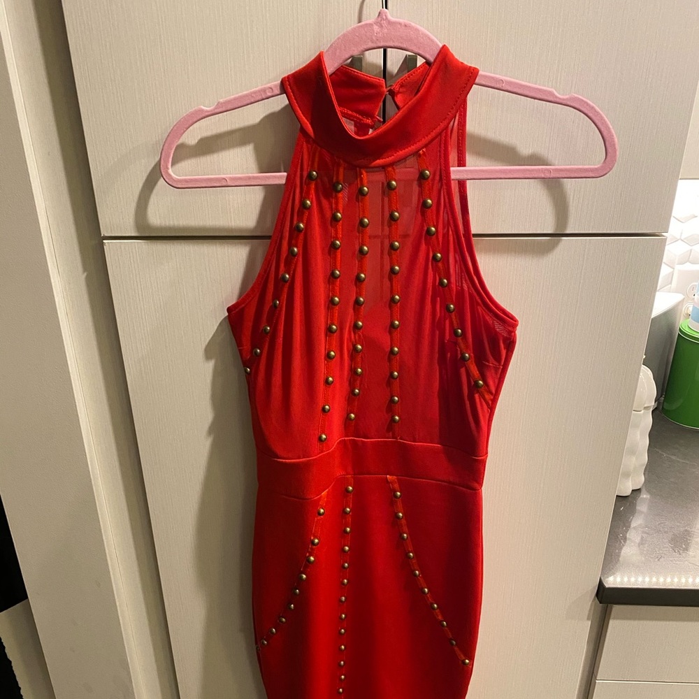Red Midi Dress - Gem